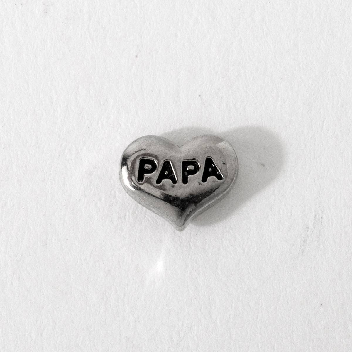 Silver Papa Heart Charm – Think Goodness