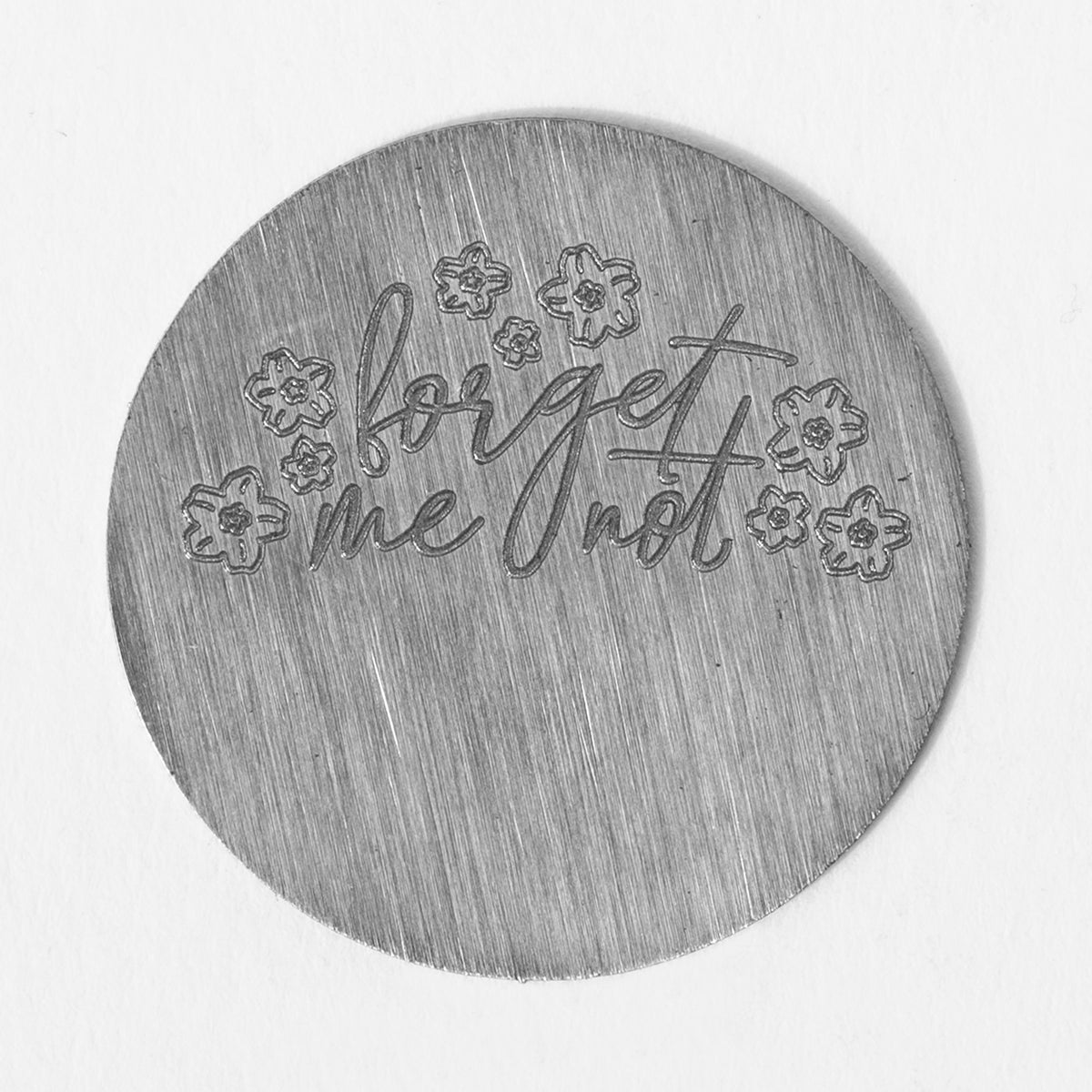 "forget me not" Locket Insert Plate – Think Goodness