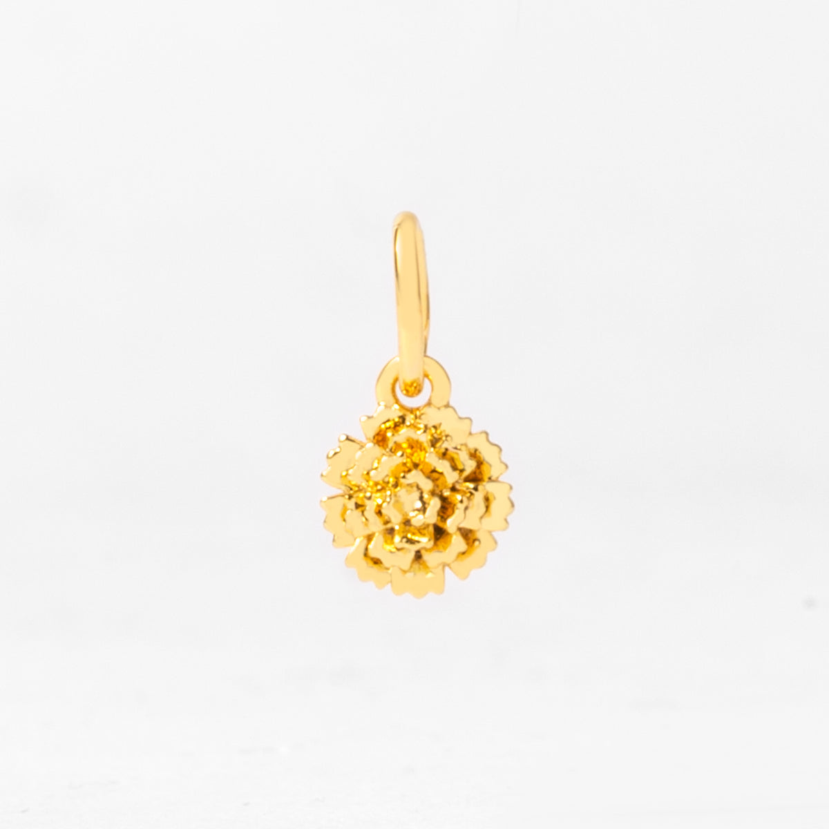 Gold October Marigold Birth Flower Pendant– Think Goodness